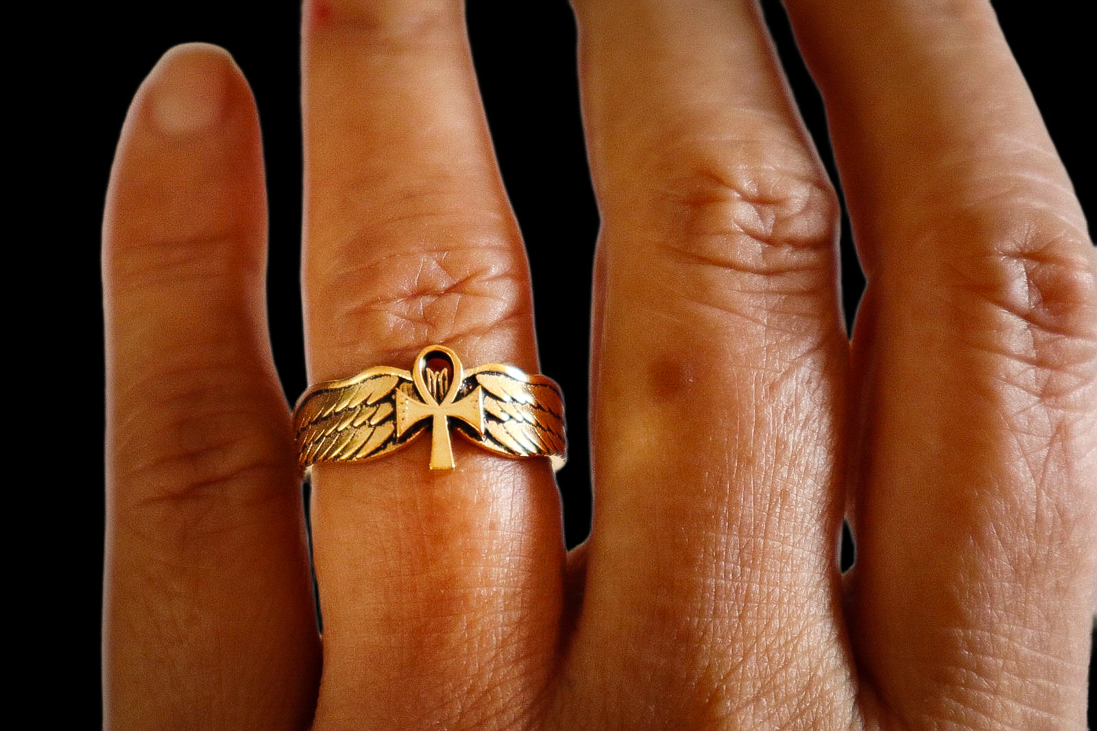 Winged Lotus Ankh Ring – The Invocation